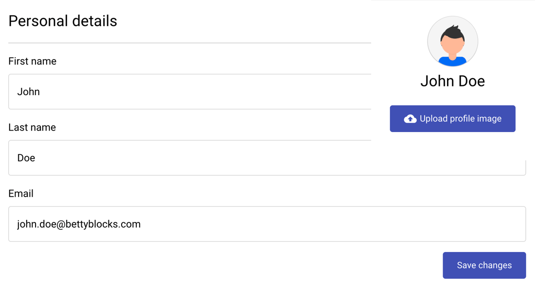 Profile details template