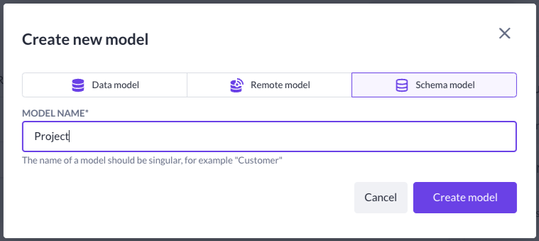 How to use schema models