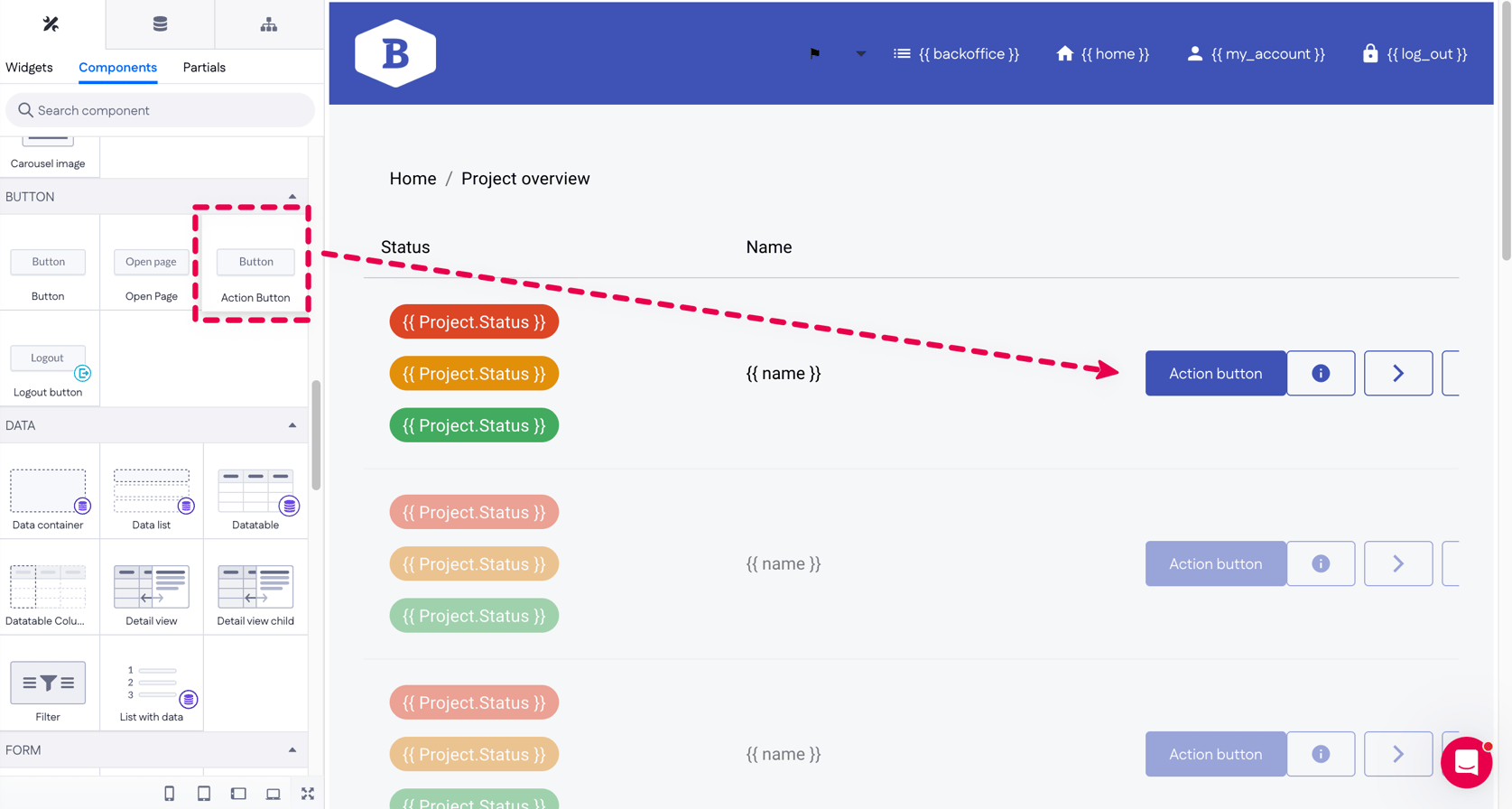 Creating Delete button
