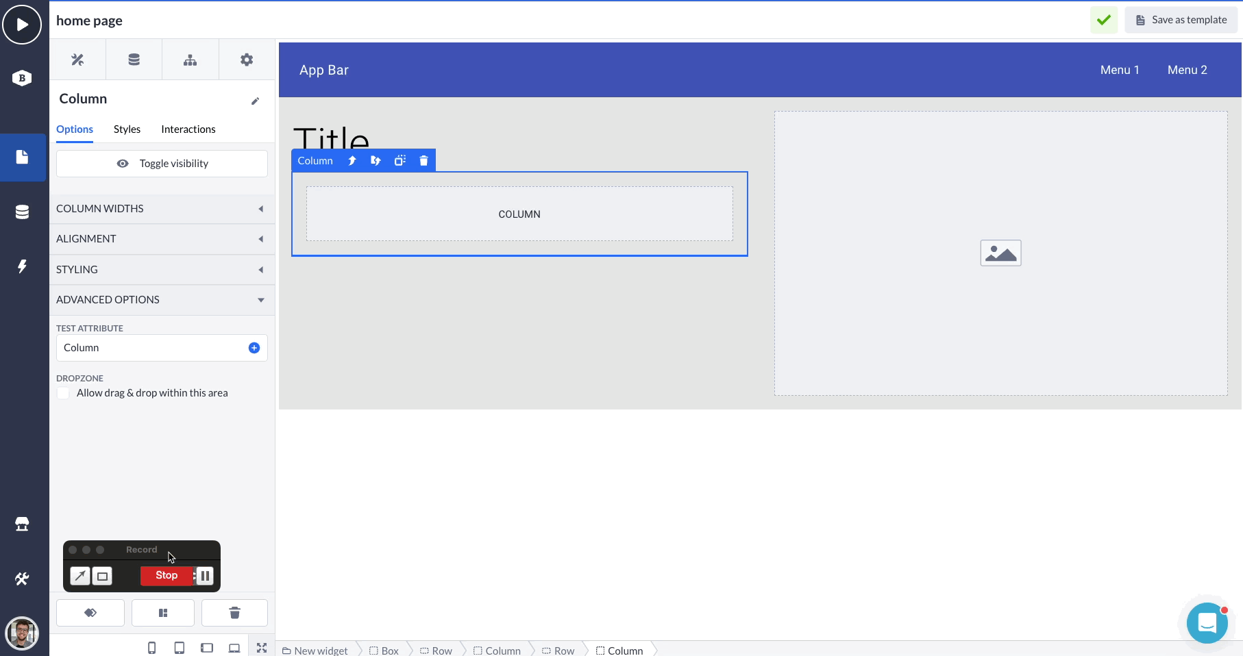 Create a custom widget