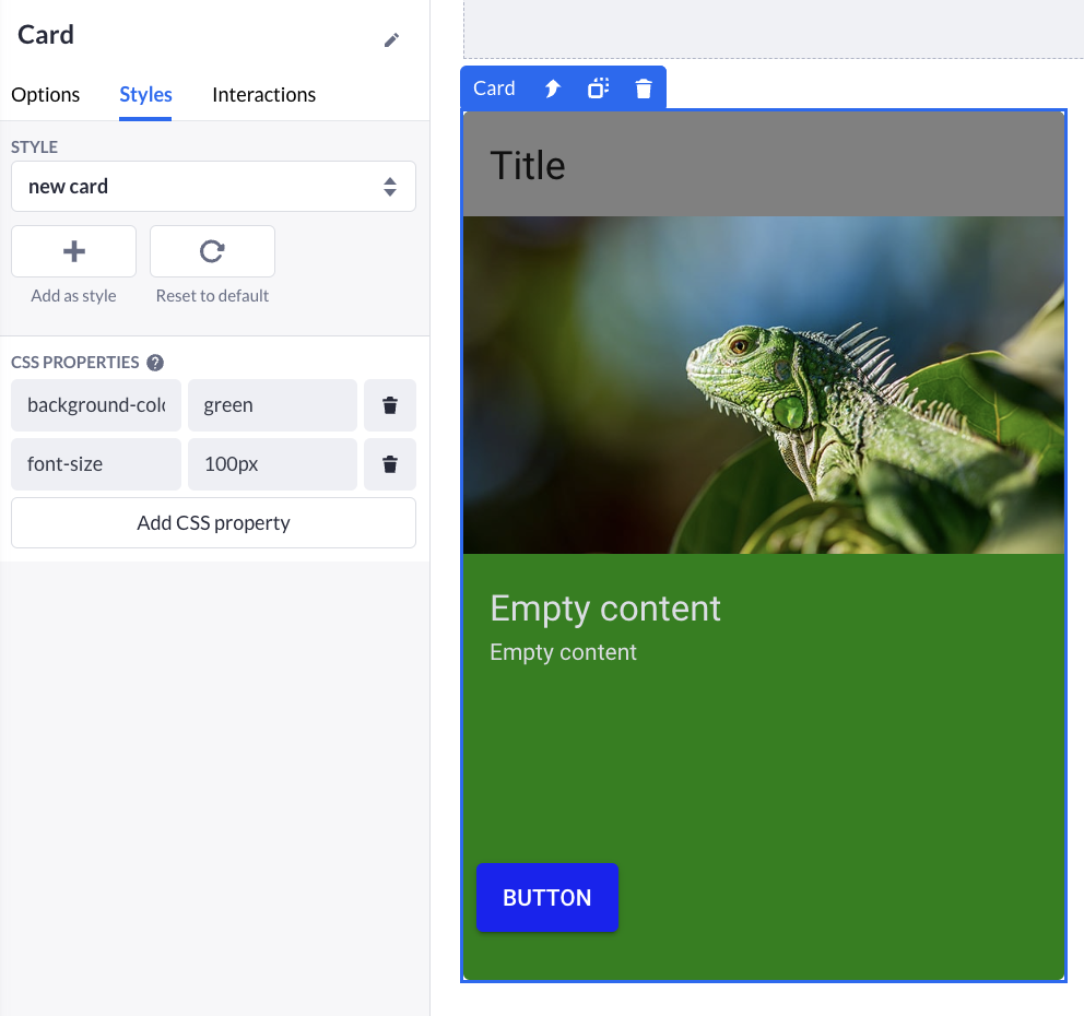 Css Options For Specific Components
