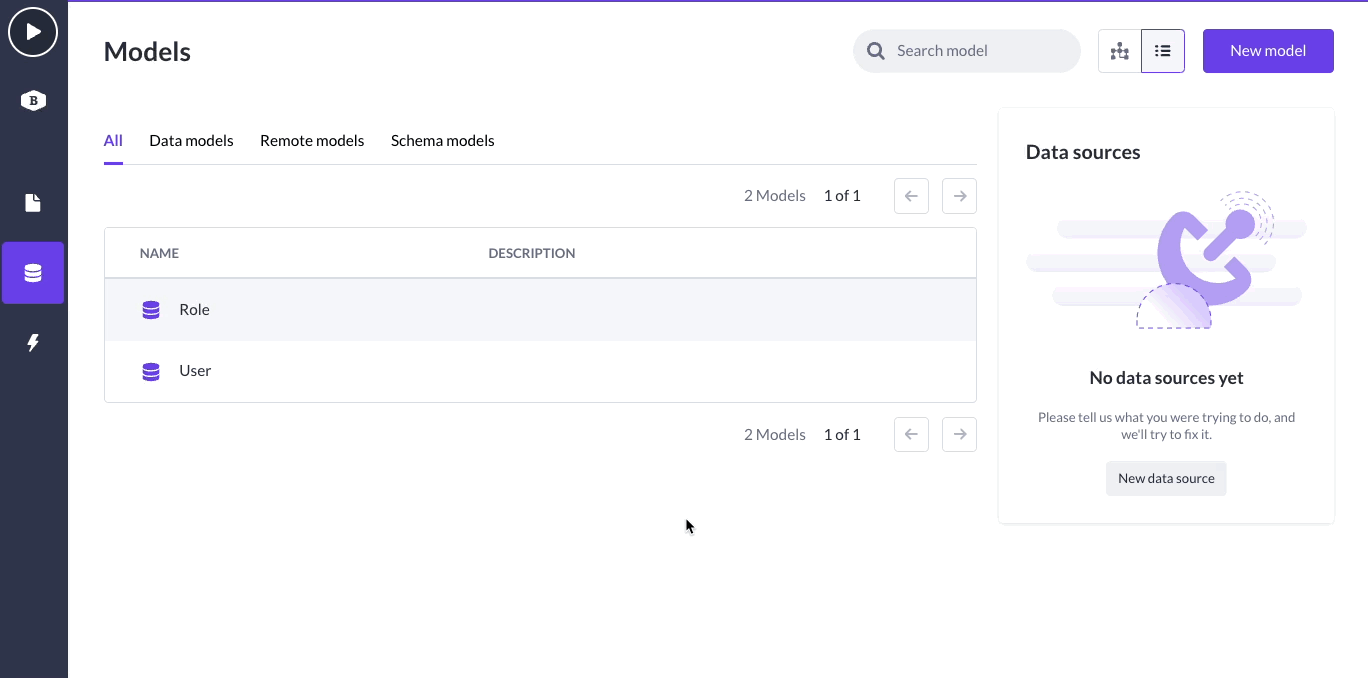 Getting started with your applications model